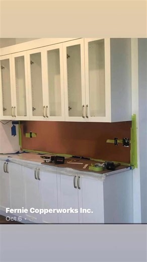 Copper back splash | Fernie Copperworks Inc.