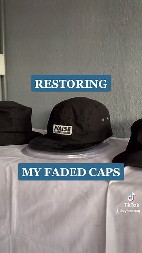 For so long my caps faded, so I decide to dye it black again! 🖤 #fabricdye #tiedye #fashion #art #diyproject #diy #outfit