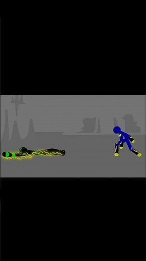 BLUE AND BROWN VS GREEN — HD VIDEO OF BLUE VS GREEN’S MONSTER BATTLE STICK NODES ANIMATION #shorts
