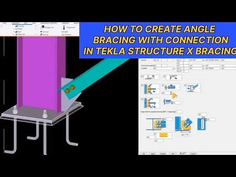 How to create Angle Bracing with connections in Tekla Structures Angle X Bracing