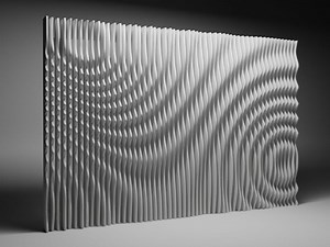 Parametric Wallart CNC Cutting File "waves4787" and 3D Relief - Etsy