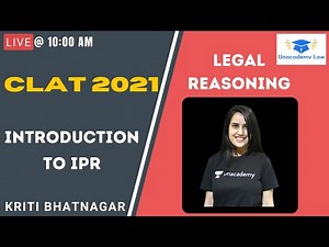 Introduction to IPR l Miscellaneous laws l Legal Reasoning l CLAT 2021 l Kriti Bhatnagar
