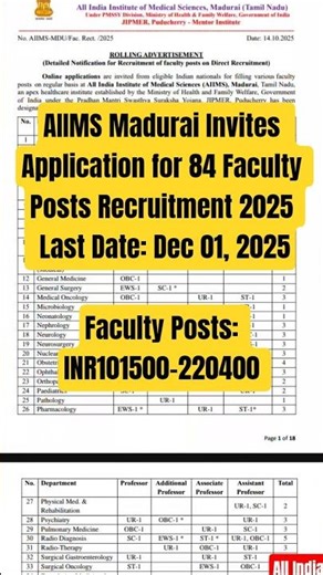 AIIMS TAMIL NADU GOVT JOBS OUT 2025 #governmentjobs #sarkarinaukri #bankingjobs