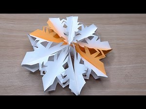 Radial Snowflake with Orange Accent | Creative DIY