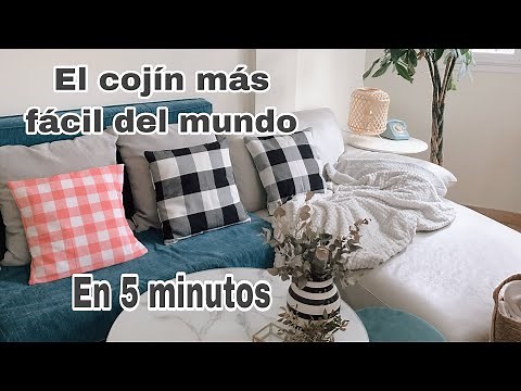 CÓMO HACER UN COJIN FÁCIL SIN CREMALLERA EN 5 MINUTOS / Renueva tu casa