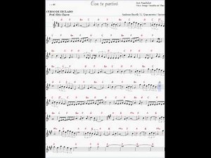 🎼 Con te partirò - 935 - Andrea Bocelli - Tutorial Partitura Fácil 1