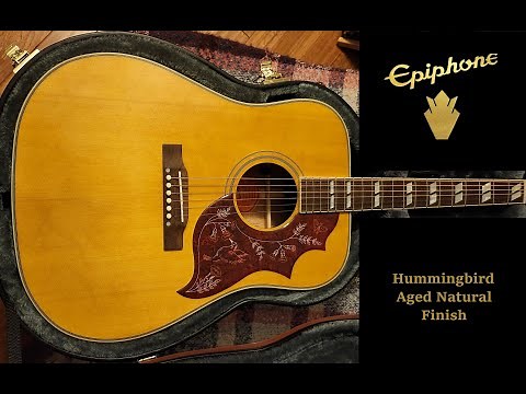 New Guitar! - Epiphone Hummingbird in aged natural finish.