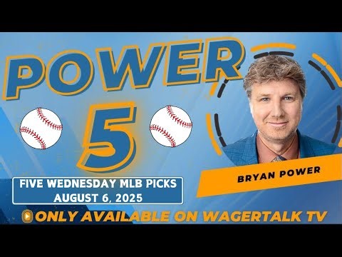 FIVE FREE MLB Picks Today | MLB Baseball Predictions | Expert Sports Picks | Power 5 for 8/6/25