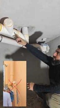 Professional UPVC Pipe Fitting Under Roof| Engineer Style Plumbing Installation with Wye Tee#shorts