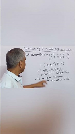How to detect the Even and odd Permutations