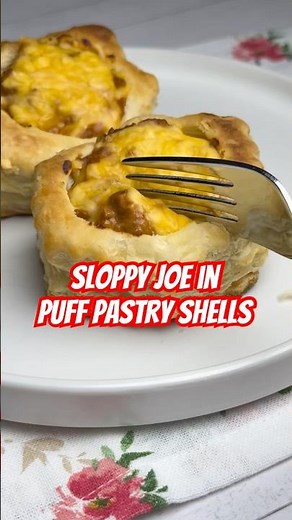 Sloppy Joe in Puff Pastry shells. Delicious dinner under 30 minutes.