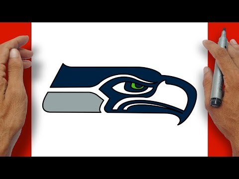 How to Draw SEATTLE SEAHAWKS Logo Easy Step-by-step | NFL