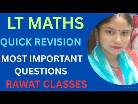 REVISION CLASS OFMOST IMPORTANT QUESTIONS FOR TGT PGT LT MATHS @rawatclasses90