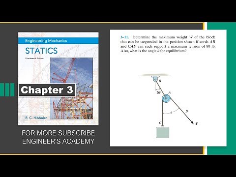 3-11 Statics Hibbeler 14th Edition (Chapter 3) | Engineers Academy