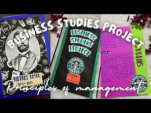 Class 12| Business Studies Project on Principles Of Management in reference to Starbucks|