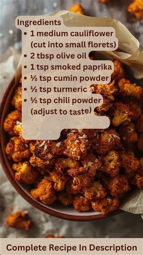 Spiced Cauliflower Popcorn Recipe by What Shall I Cook