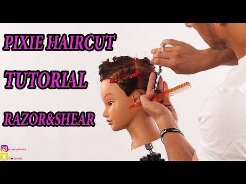 How to master pixie haircut with razor comb and shear step by step tutorial BY HAIRMANI #pixiecut