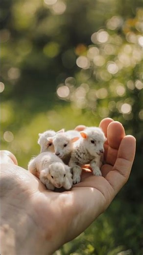Adorable Mini Sheep 😍 Baby Lambs in Hand #animals #cute #shorts