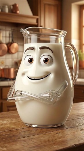 REAL MILK 🥛 | A Classic Choice #RealMilk #FoodFacts #HealthShorts #WellnessUSA #Dairy #AnimatedFood