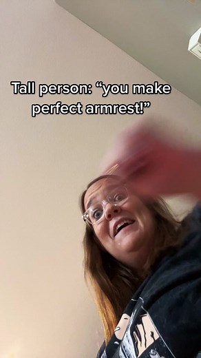 We’re little people not furniture!#dwarfism #dwarfismawareness #dwarfismawarenessmonth #achondroplasia #littlemom #littleperson #skit #unclebuck