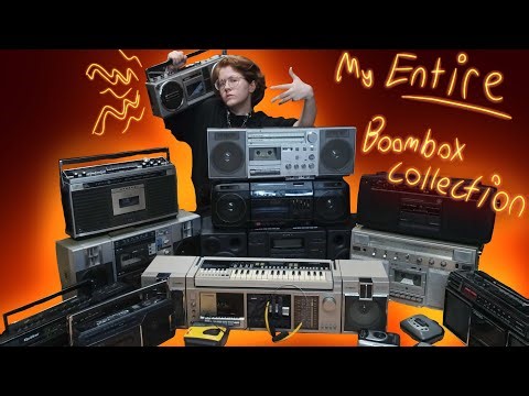 My ENTIRE Boombox Collection So Far! ( yes, that's a KEYBOARD)