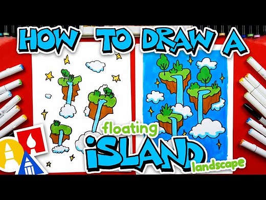 How To Draw Floating Islands - Videos For Kids