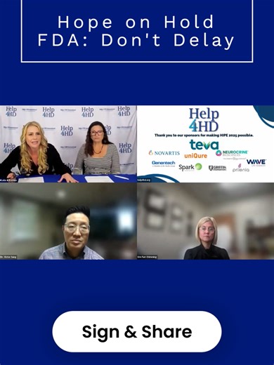 🌟SHARE🌟 to help push this petition this weekend as #HD community organizations prepare to submit our voices, needs, & hopes to the #FDA to keep pushing #HDResearch forward! 💙💜💙Sign today - Link in bio. https://bit.ly/Hope4HD @katieljackson @kat_hamel