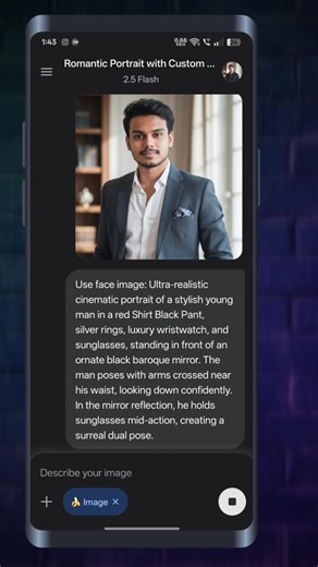 63K views · 968 reactions | Dual Pose Magic 爵 Mirror-e Stylish Look Banate Sikho | Gemini Cinematic Prompt in Bengali #AI | Malay Sarkar | Facebook
