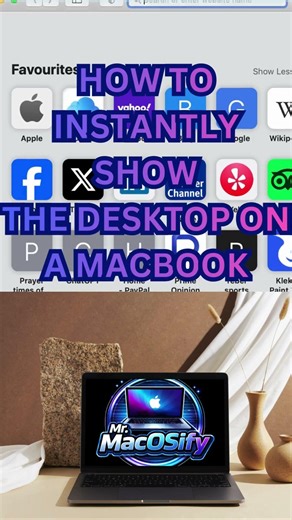 How to Instantly Show the Desktop on a MacBook Pro?