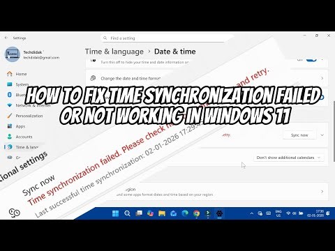 How to Fix Time Synchronization Failed or Not Working in Windows 11
