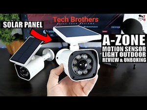 A-Zone Solar Light Motion Sensor & Fake Security Camera REVIEW & Unboxing