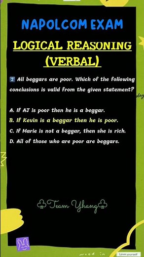 #1-5 LOGICAL REASONING TEST (VERBAL) | NAPOLCOM ENTRANCE EXAM | IQ TEST | PNP ENTRANCE EXAM