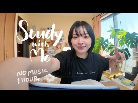 study with me🌱コツコツ知識積み上げよう！ 1hour | no music
