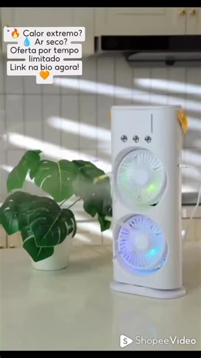 Achadinhos Shopee | Clica & Compra on Instagram: "Calor insuportável? 🚨 Últimas unidades de ar-condicionado e umidificador 👉Corre no link da bio! #achadinhos #cuidados #produtoutil #climatizador"