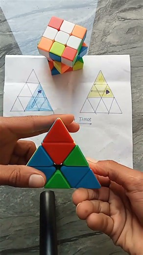 how to solve pyraminx cube in the magic tricks #puzzle #sidcuber #viralshort #pyraminxcube