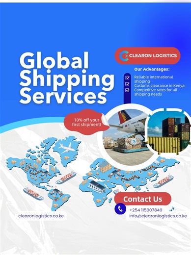 At Clearon Logistics, we combine expertise, efficiency, and reliability to deliver logistics services you can trust. From small parcels to bulk cargo, we manage your local and international shipments with precision and care. Partner with Clearon Logistics today and experience seamless deliveries. https://clearonlogistics.co.ke/ #importkenya #shippingworldwide✈️🌎 #kenyalogistics #nairobikenya