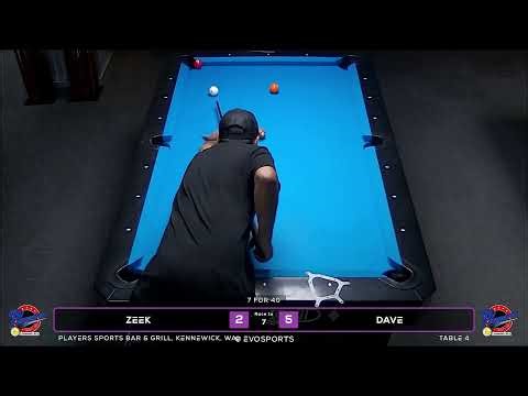 ZEEK vs DAVE - PLAYERS SPORTS BAR & GRILL - TABLE 4 | EvoSports