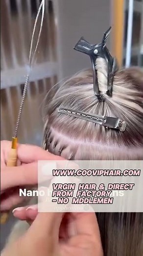 COOVIP HAIR Nano Hair Extensions Installation