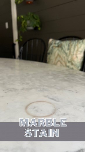 MARBLE STAIN REMOVAL! You’re going to want to save this for later 😅 #marblestain #marble #marblekitchen #marbletable #diystain #diy #diyhome #homemaintenance #cleaninghacks #cleaningtips #cleaning #cleanhome | Olivegrey Avenue