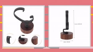 Watch Display Stand Show Rack Wrist Watch Holder Wrist Watch Display Holder Wrist Watch Displaying Holder Watch Stand Men and Women Black Walnut Storage Rack Wood, 10.50X4.80X4.80CM