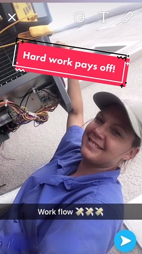 Hard work pays off, opened my own HVAC company 👩🏼‍🔧 Vortex Heating & Cooling, LLC #hvactechnician #womantechnician #workhardplayhard #floridahvac