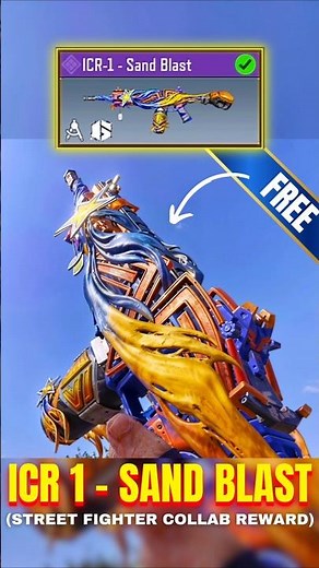 NEW! ICR 1 - Sand Blast 🔥😃 | Codm X Streetfighter Collab Rewards