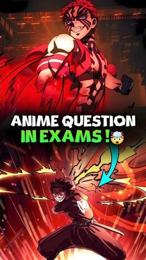 Anime Questions In Board Exams! Anime English Questions #shorts #anime