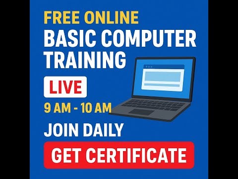 Free Computer Course LIVE Today! | Certificate | Beginner to Advance | Day-01