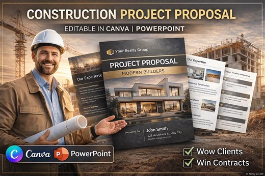 Construction Proposal Template | Professional Project Proposal Bid Package for Contractors, Builders & Consultants - Etsy