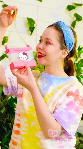 Yay 💖 Design SUPER CUTE Hello Kitty Sling Bag 👛 🐱 #Kids #DIY