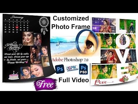 Wedding Anniversary Customized Photo Frame in Photoshop 7.0 with Frame PSD Free