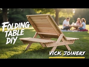I Built a SPACE-SAVING Folding Picnic Table in My Small Backyard