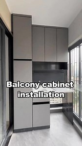 Balcony cabinet installation. #aleadhome #highendcustom #highendprojects #cabinet #cabinets #customkitchencabinets #balcony #cabinetdesign #interiordesign #kitchenrenovation #storagesolutions #furnituredesign #diy #love #art | Alead Kitchen & Wardrobe Custom