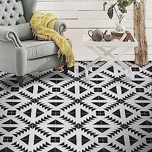 Moroccan Mosaic & Tile House, Tadla CTP60-01 Handmade 8''x8'' Cement Tile